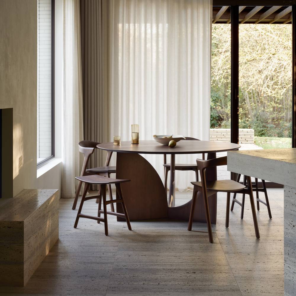 Buy Geometric Round Dining Table – Sculptural Round Dining Table with ...