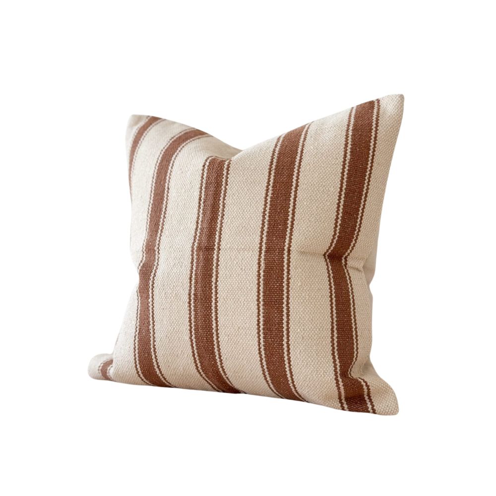 Izzy Cream & Brown Stripe Cushion – Pod Furniture Ireland