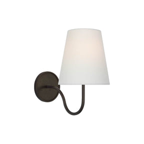 Visual Comfort & Co. Lyndsie Small Sconce with Linen or Wicker Shade ...