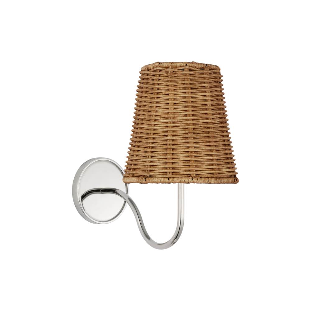 Visual Comfort & Co. Lyndsie Small Sconce with Linen or Wicker Shade ...