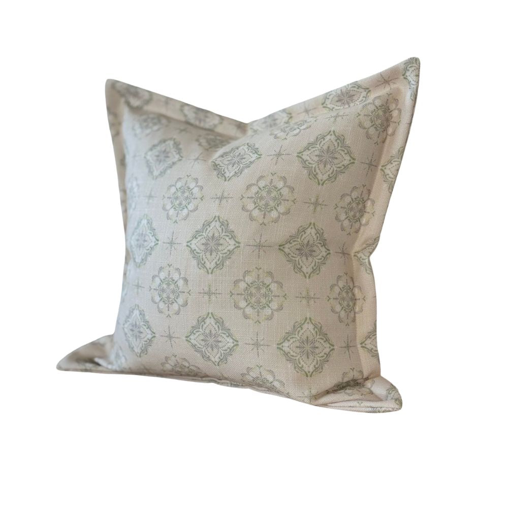Olivia Sage Print Flanged Edge Cushion – Pod Furniture Ireland