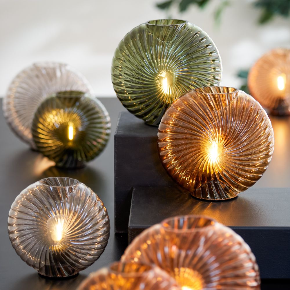 Buy Table Lamp LED Glass Brown Online – Pod Furniture Ireland